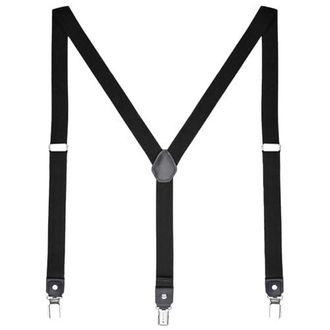 DonDon Bretelles Homme larges - Bretelles noires extra-fortes pour Pantalon de Travail, Costume Large - Clips mousqueton Robustes pour Pantalon en forme de Y