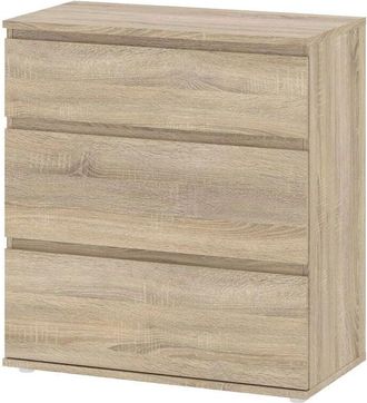 ebuy24 Nora Kommode 3 Schubladen. Eiche Dekor
