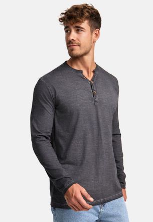 Indicode Langarmshirt Herren INKilsone Shirt Langarm Herrenshirt lässiges Longsleeve mit modischer Knopfleiste
