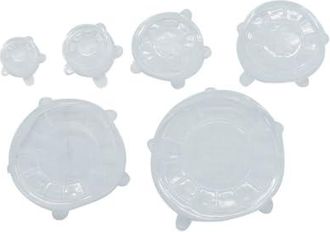 Fackelmann Fackelmann 47040 Silikondeckel f&uuml;r Lebensmittel, dehnbare Silikondeckel, wiederverwendbare Stretchfolie, Lebensmitteldeckel, Silikon, 19,7/16,1/13,8/1