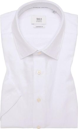 Eterna Kurzarmhemd aus Baumwolle und Leinen, Comfort Fit in