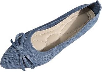 Generic Ballerines plates pour femme - Escarpins plats pointus - Chaussures de bureau formelles &agrave; enfiler - Chaussures d&eacute;t&eacute; &agrave; bout ferm&eacute; - Couleur unie - Conf