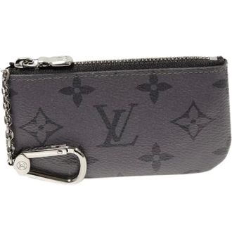 Louis Vuitton Pre-owned Monogram Eclipse Reverse Pochette Cl&eacute; 2way Coin & Key Case - Homme - Pre-owned - Noir - Taille: ONE Size