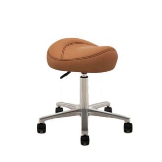 Generic Ergonomischer Sattelhocker, h&ouml;henverstellbarer Arbeitsstuhl, 440 Pfund Tragkraft, geeignet for Sch&ouml;nheitssalons, Bars und B&uuml;ros(Brown)