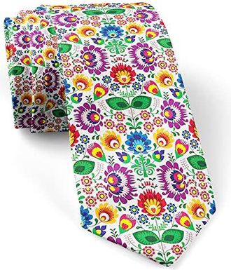 Generic Cravates Fantaisie Fleur Traditionnelle Folklorique Polonaise Cravate De Mariage Doux Cravates DAffaires Mode Cravate Homme Pour Mari Business Travail