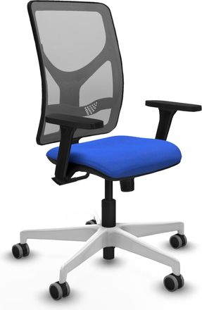 Piqueras y Crespo Drehstuhl aus Netzstoff mit 3D-Armlehnen, h&ouml;henverstellbare Lendenwirbelst&uuml;tze. Ausgestattet mit 3 Positionen und Schneideschaum. Mit Rollen von 65 mm