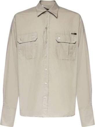 Dolce & Gabbana Homme, Chemises, Beige, Taille: XL Chemise Oversize en Popeline