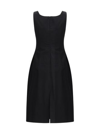 Magda Butrym Draped Neckline Dress - Black