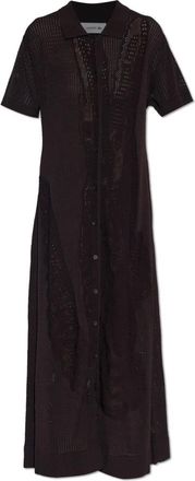 Lacoste Femme, Robes, Brun, Taille: 36 FR Robe Polo Crochet