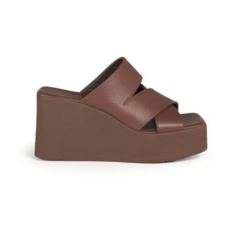 Vic Mati&eacute; K10 Block Wedge Sandal - - Shoes - Damen - Braun - 37 EU