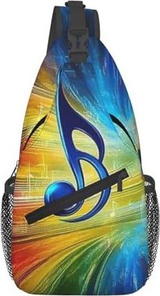 Generic Sac &agrave; bandouli&egrave;re en polyester avec &eacute;clairage musical pour homme