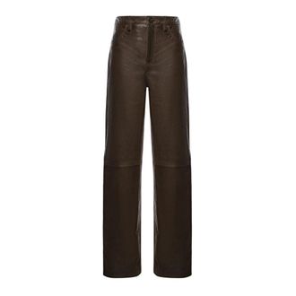 Golden Goose Leather Hosen - - Trousers - Damen - Braun - M