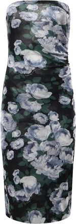 Stella McCartney floral strapless midi dress - Schwarz