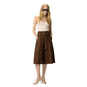Pinko Pinko, Femme, Pantalons, Brun, Taille: 38 FR Patricia Bermuda Shorts