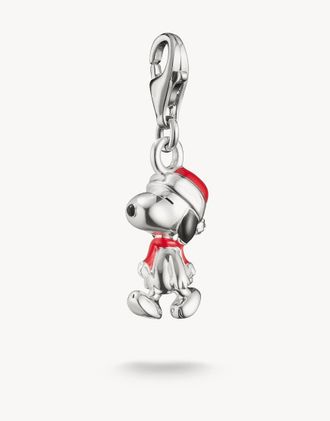 Thomas Sabo Pendentif charm - Argent&eacute;, noir et rouge