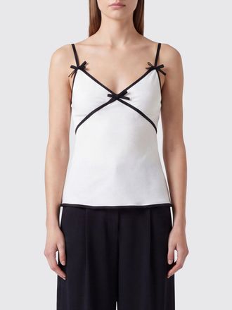 Moschino Top de soir&eacute;e en m&eacute;lange de viscose avec naud et fines bretelles