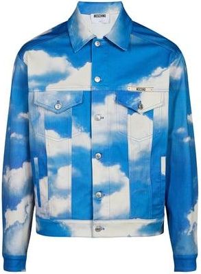 Moschino Veste &agrave; imprim&eacute; nuage en coton m&eacute;lang&eacute;