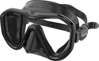 Seac Seac Unisex-Adult Appeal Italien hergestellte Einglas-Tauchmaske mit Einer 3D-Schnalle direkt am Maskenkörper, schwarz, Narrow