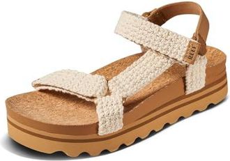 Reef Cushion Rem Hi Sandales compensées pour femme avec sangle réglable, soutien de la voûte plantaire et talon, Crochet, 36 EU