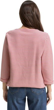 Tom Tailor Langarmshirt Loose mit Kn&ouml;pfen an der Schulter