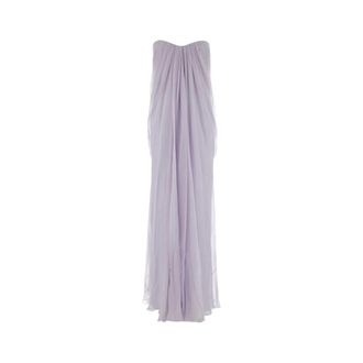 Alexander McQueen Draped Bustier Gown - - Dresses - Damen - Lila - S