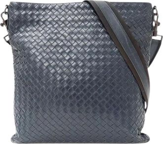 Bottega Veneta Sac bandouli&egrave;re Intrecciato Pre-owned - Homme - Pre-owned - Bleu - Taille: ONE Size