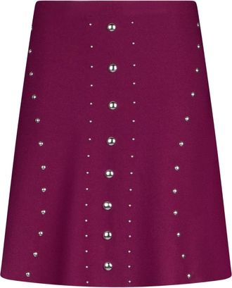 Liu Jo jupe en maille &agrave; d&eacute;tails de clous - Violet