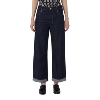 Max Mara 5-Pocket-Jeans mit tiefem Aufschlag am Saum - - Jeans - Damen - Blau - S