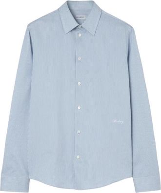 Burberry Gestreiftes Baumwollhemd - - Shirts - Herren - Blau - XL