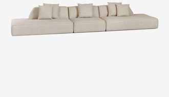 Sklum Cardea 3-teiliges modulares Sofa mit doppelter gepolsterter Chaiselongue