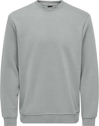 Only & Sons Crew Neck Onsconnor Noos Sweat &agrave; col Rond Reg, Gris, XL Homme