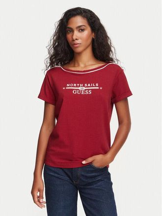 Guess T-Shirt W6YI58 K5317 Dunkelrot Regular Fit