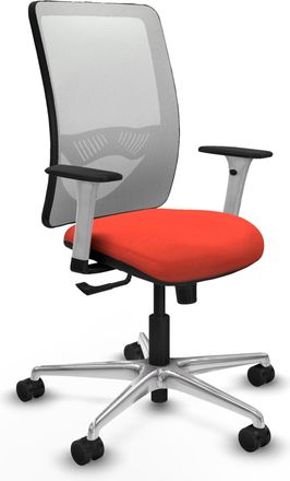 Piqueras y Crespo Einfacher Schreibtischstuhl Zulema mit wei&szlig;en und schwarzen Armlehnen, h&ouml;henverstellbare Lendenwirbelst&uuml;tze, ausgestattet mit 3 Positionen, Wei&szlig;/Dunke