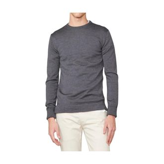 Officine G&eacute;n&eacute;rale Merino Rundhals-Pullover - - Knitwear - Herren - Grau - L