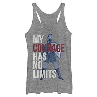 Disney Juniors Frozen 2 Courage Stack Tri-Blend Racerback Layering Tank, Gray Heather, X-Small