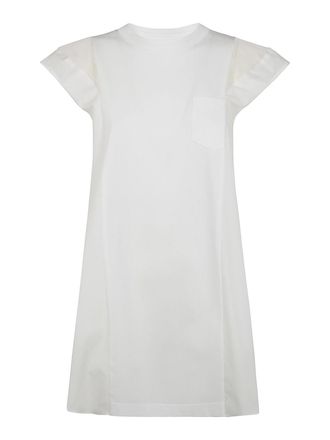 sacai Maxikleid - Wei&szlig;