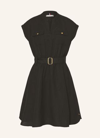 Tommy Hilfiger Kleid Mit Leinen schwarz