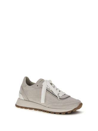 Brunello Cucinelli Womens Leather Sneakers Quarzo