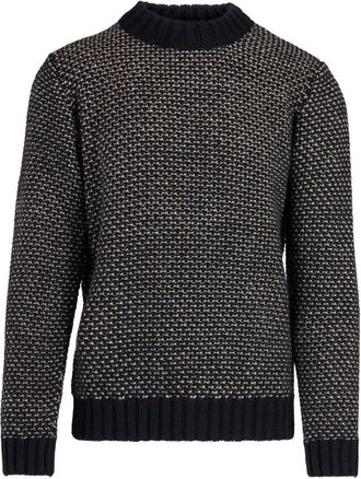 Bomboogie Homme, Pulls, Bleu, Taille: S Pull ras du cou bicolore