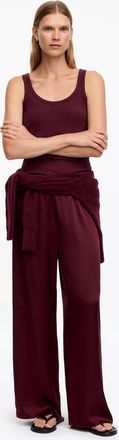 Arket Hose Aus Seidensatin -Rot