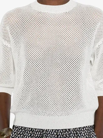 PESERICO Womens Open-Knit Sweater Ss26 W