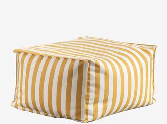 Sklum Pouf rectangulaire 75x65 cm pour canap&eacute; modulable en tissu Sandel Sklum Jaune Curry