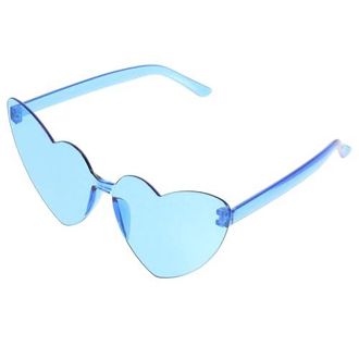 Milisten Lunettes de Soleil de Coeur Transparentes pour F&ecirc;te, Polycarbonate L&eacute;ger et Solide, Accessoire Unisexe Ann&eacute;es 90, Lunettes de Soleil Amusantes pour Fe
