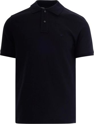Emporio Armani Homme, Tops, Bleu, Taille: XL Polo en jersey avec col logo