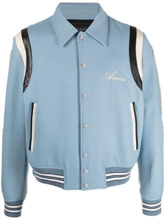 Amiri veste &agrave; patch logo - Bleu