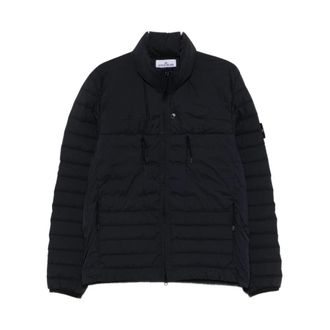 Stone Island Homme, Vestes, Bleu, Taille: 2XL Doudoune matelass&eacute;e avec logo