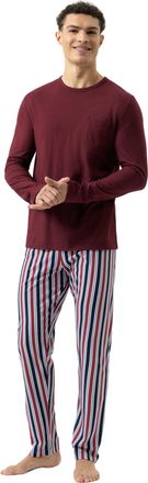 Mey Nachtw&auml;sche Serie Redn Blue Stripes Herren Schlafanz&uuml;ge lang Imperial Red (XXL)
