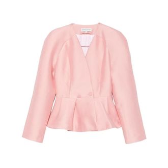 Stine Goya Peplum V-Ausschnitt Jacke - - Jackets - Damen - Rosa - S