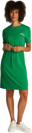 Tommy Hilfiger Damen T-Shirt Kleid mit Taillengürtel, Grün (Radiant Green), XL