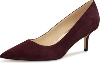 Nine West Womens Arlene Pump, Burgundy Suede 603, 10
